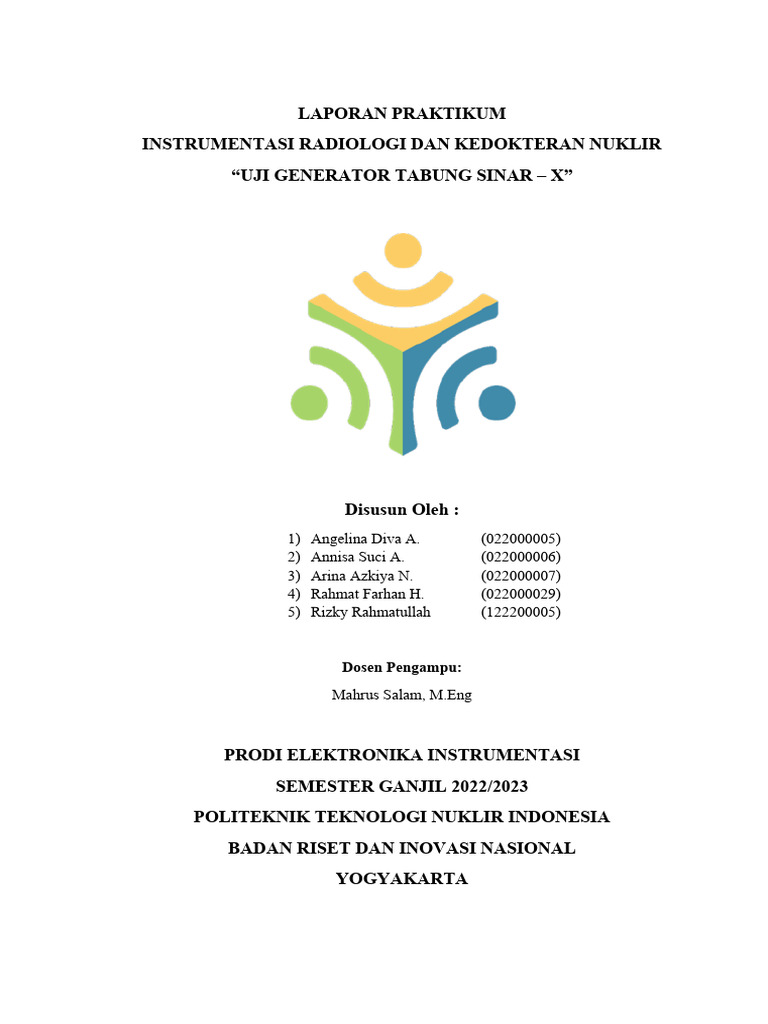 Laporan Uji Generator Tabung Sinar-X - Kelombok B | PDF
