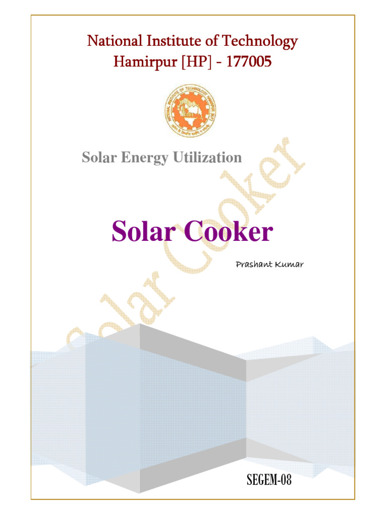 1 SOLAR COOKER | PDF