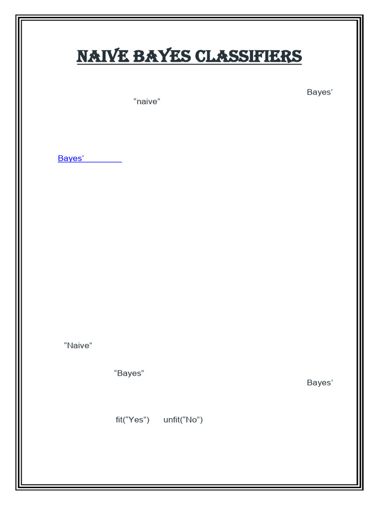 Navie Bayes | PDF Navie Bayes | PDF