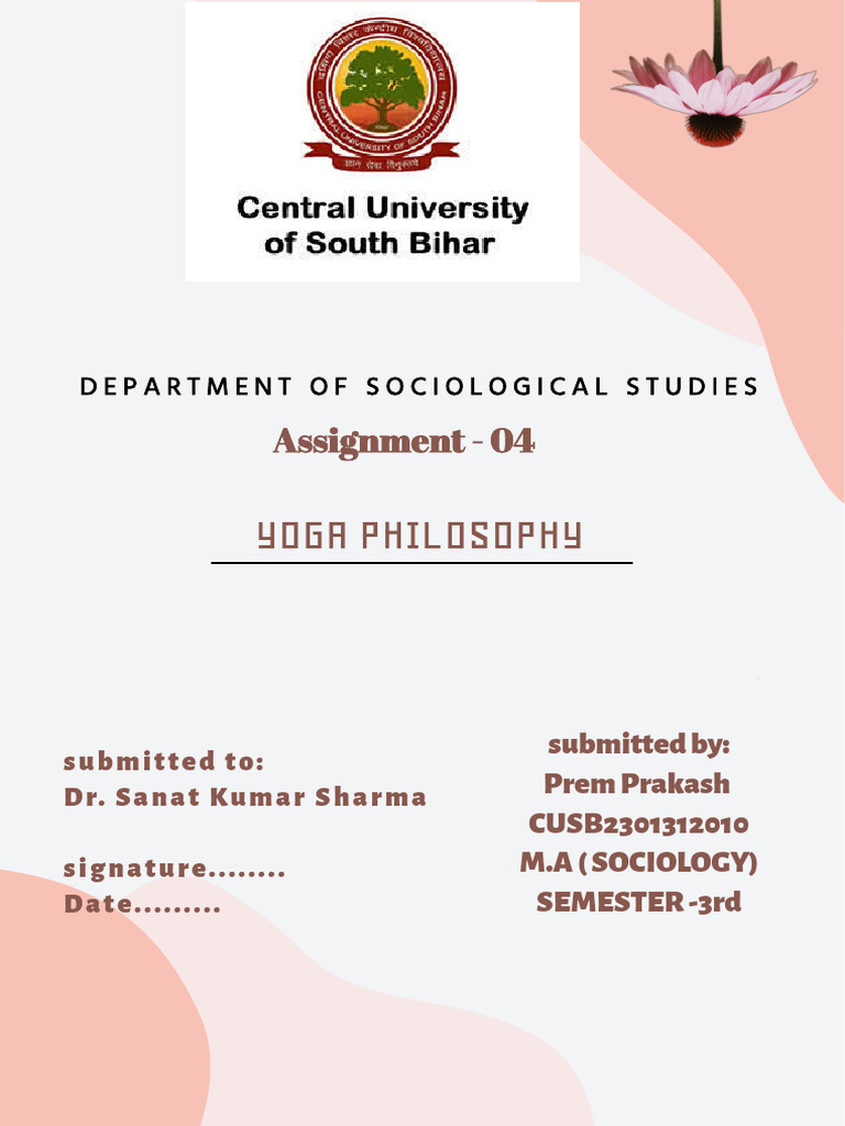 Yoga Philosophy: Assignment - 04 | PDF