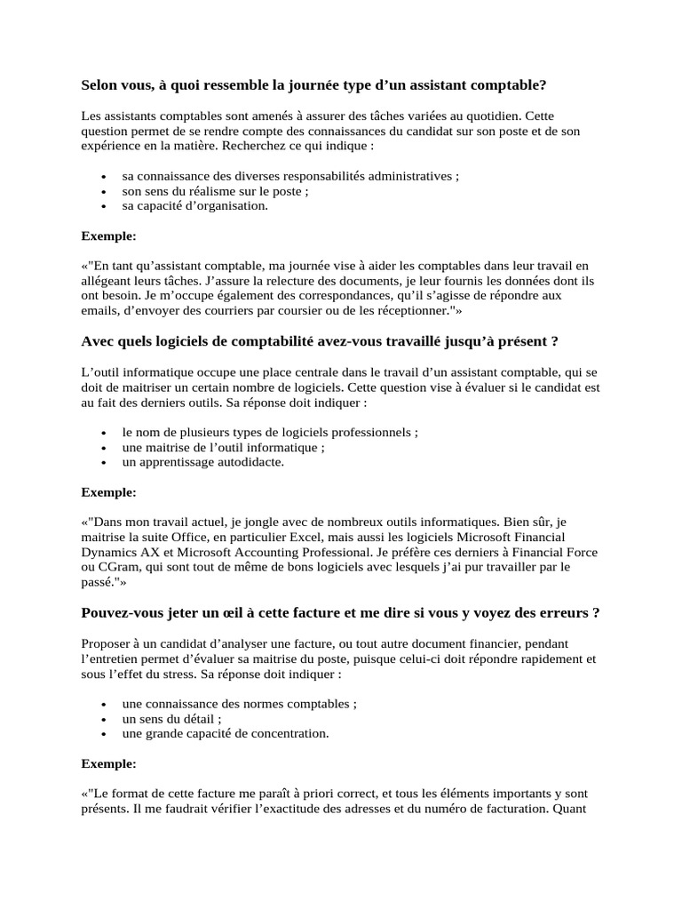 Assistant Comptable | PDF