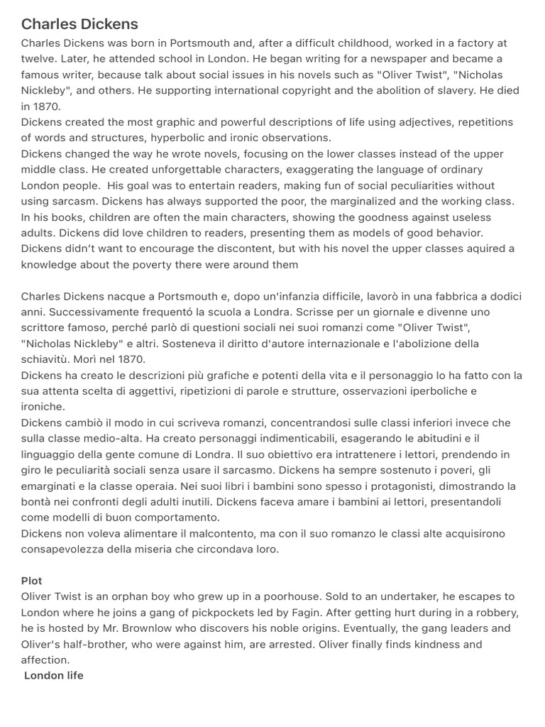 Charles Dickens | PDF | Charles Dickens | Oliver Twist