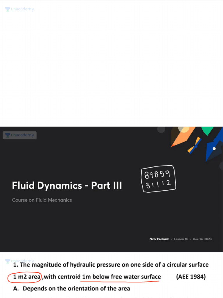 Fluid Dynamics Part III With Anno | PDF