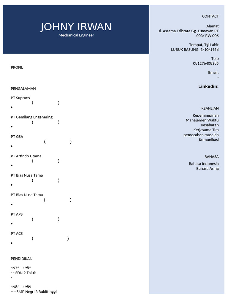 CV Pak Johny | PDF