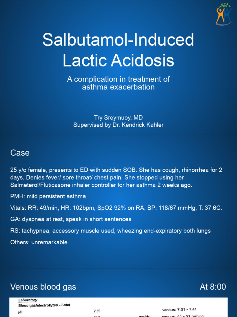 Salbutamol Induced Lactic Acidosis | PDF