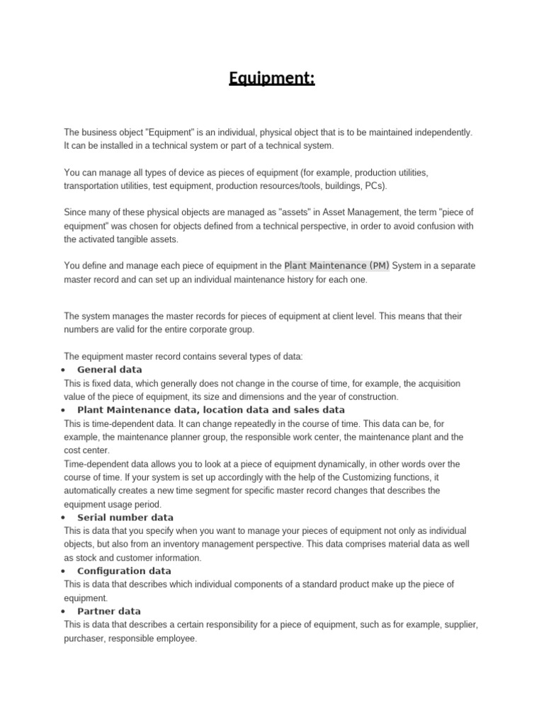 05 Equipment | PDF