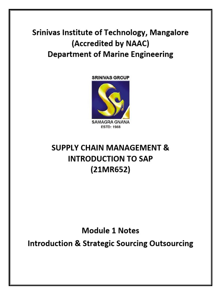 SCM (21mr652) Notes Module 1 | PDF