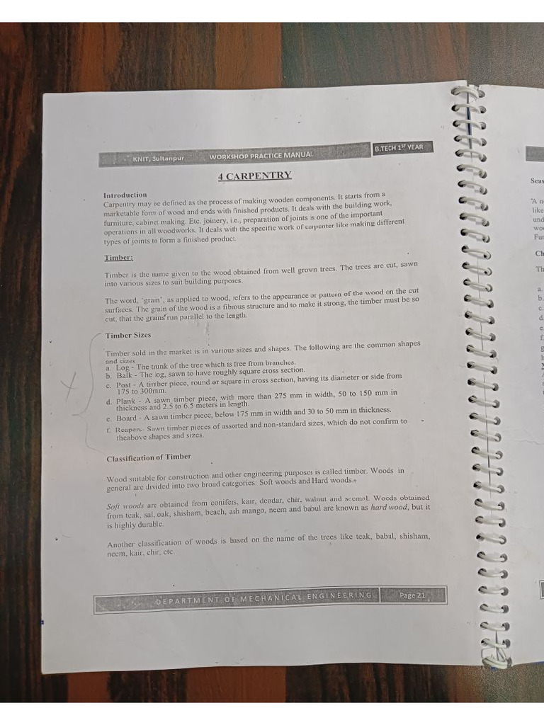 carpentry workshop | PDF