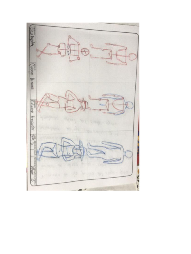Boceto 3 Cuerpos Humanos Giulianna Hernandez | PDF