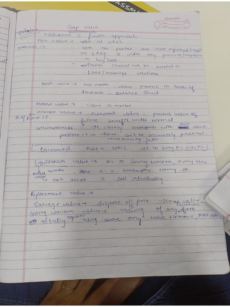 Corporate Valuation Notes | PDF