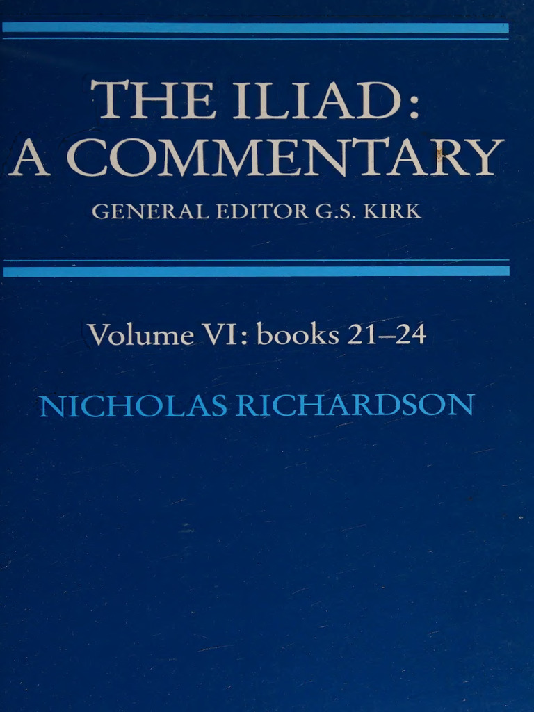 The Iliad: A Commentary: Volume VI: Books 21-24 | PDF