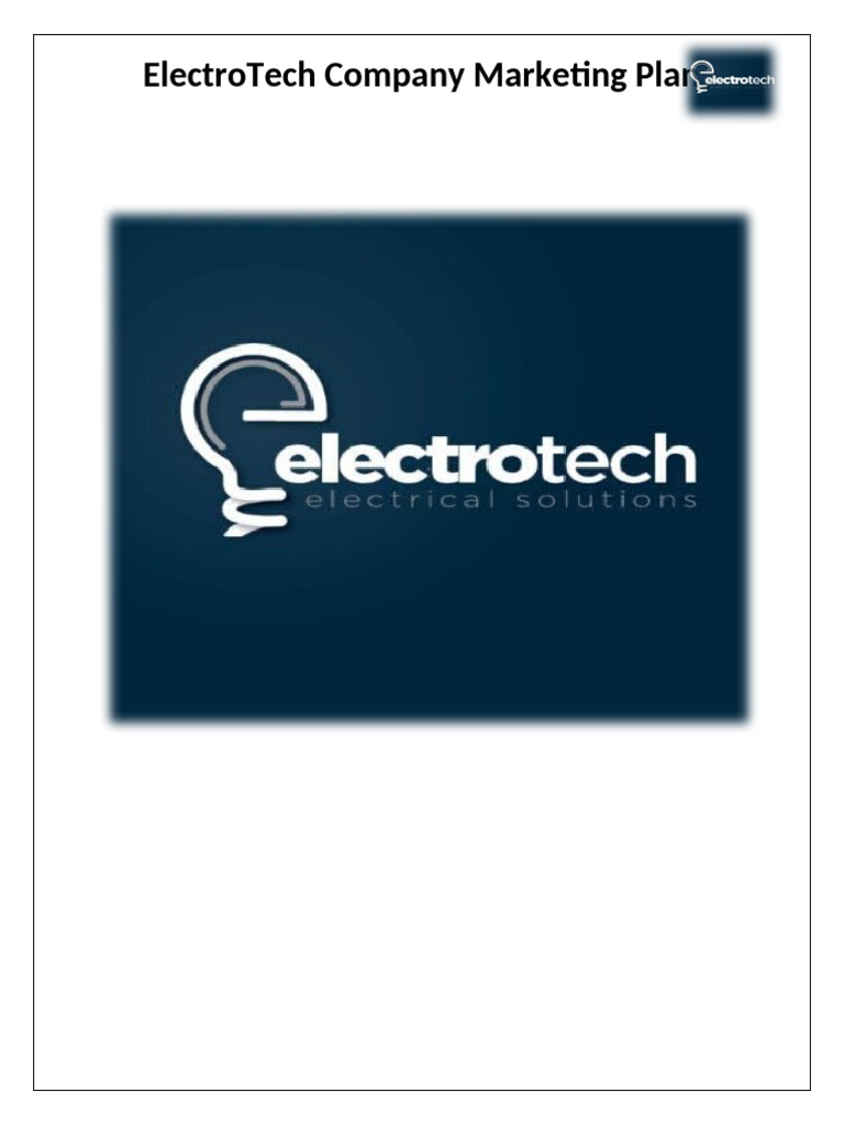 Marketing Plan For Electrical Company | PDF