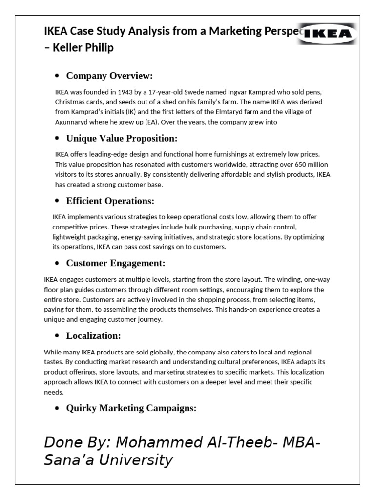 IKEA Case Study Analysis | PDF