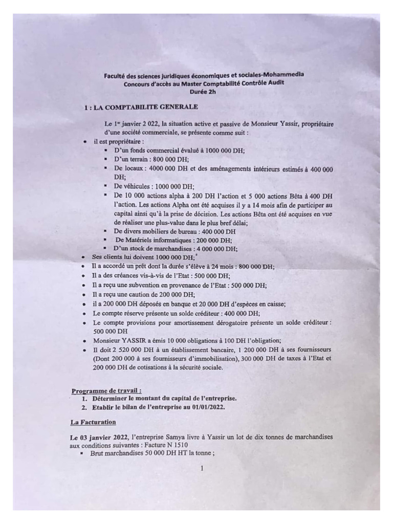 Master CCA Mohammedia 2023-2024 | PDF