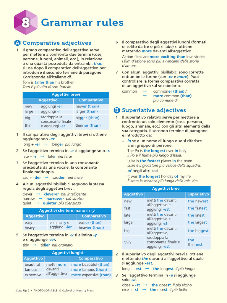 Unit 8 Grammar Rules | PDF