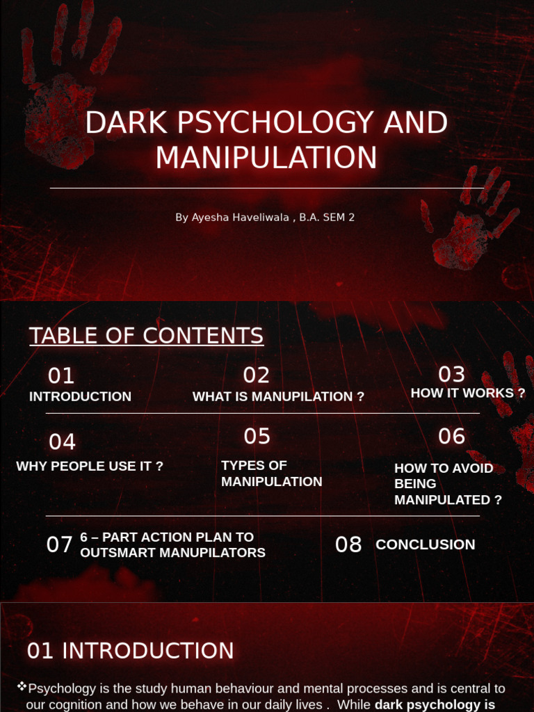 Understanding Dark Psychology and Manipulation | PDF | Dark Triad ...