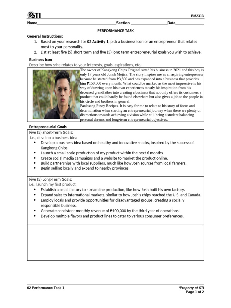 02 Performance Task 1 | PDF