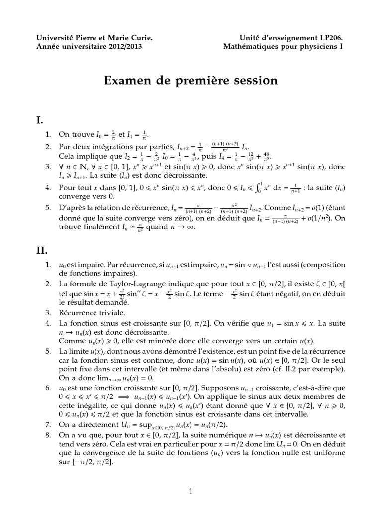 Exam S1 LP206 2012 v3 Corr | PDF | Teaching Methods & Materials