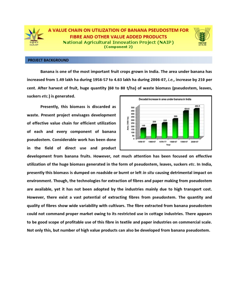 Banana Pseudostem Value Chain | PDF | Textiles | Pulp (Paper)