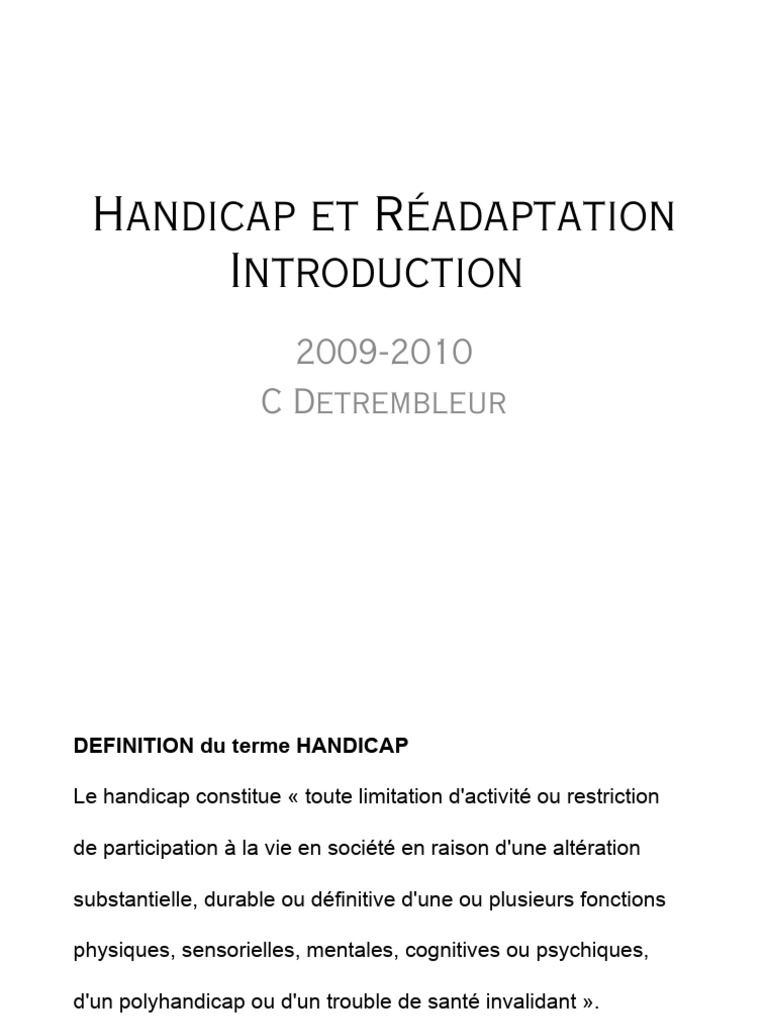Handicap 1 | PDF