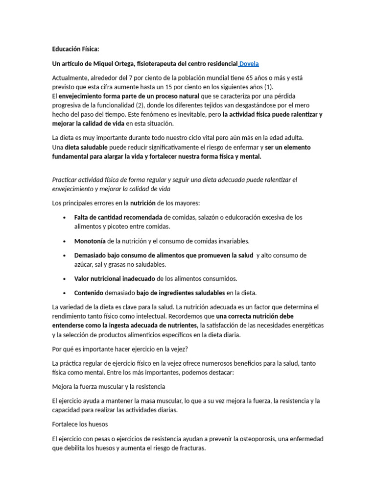 Proyecto Decimo Educación Física 1 | PDF