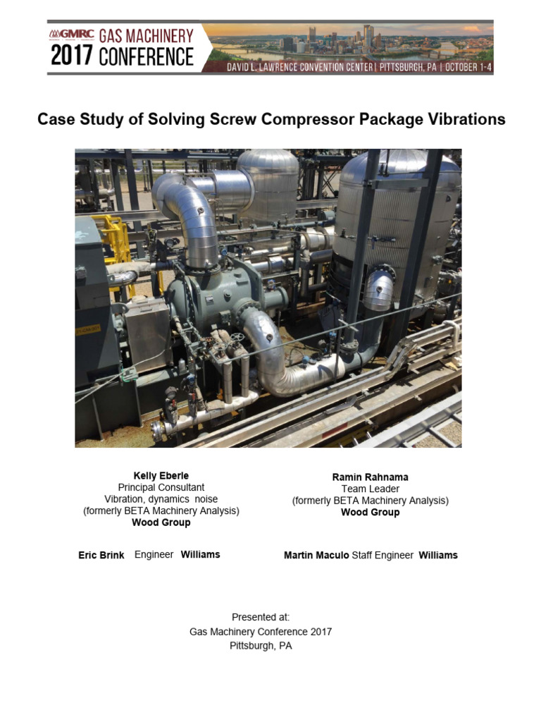 Solving Screw Compressor Package Vibrations Case Study | PDF