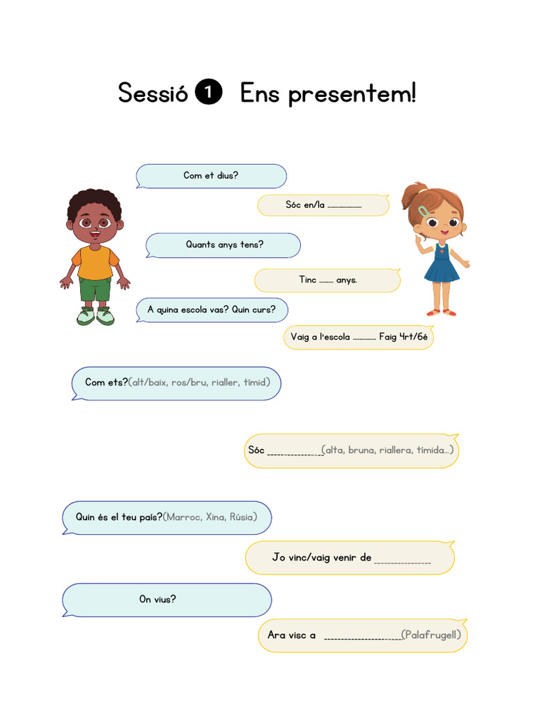 1a Sessió Ens Presentem! | PDF