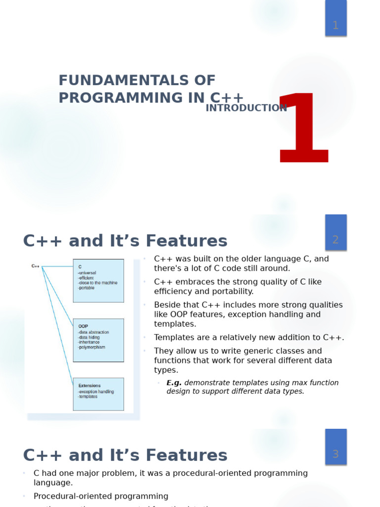 Fundamentals of Programming in C++ | PDF
