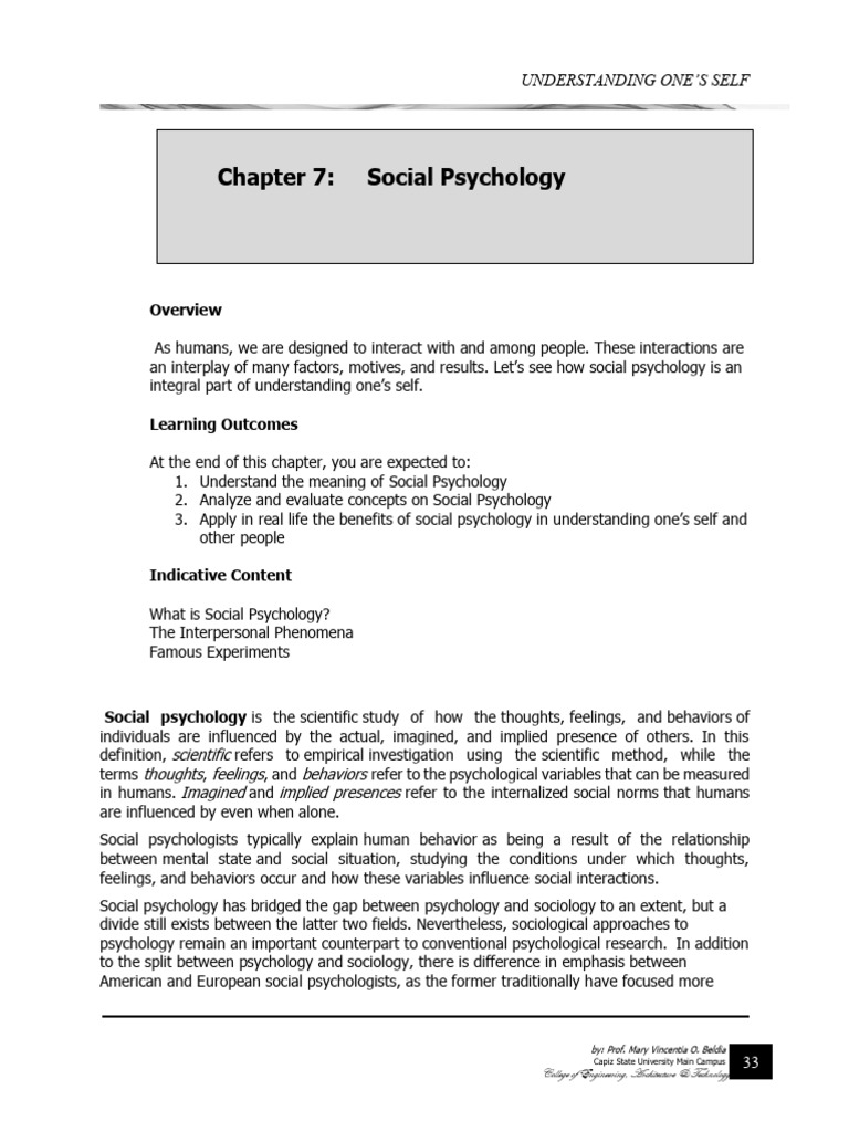 GE 101 - Chapter 7 | PDF