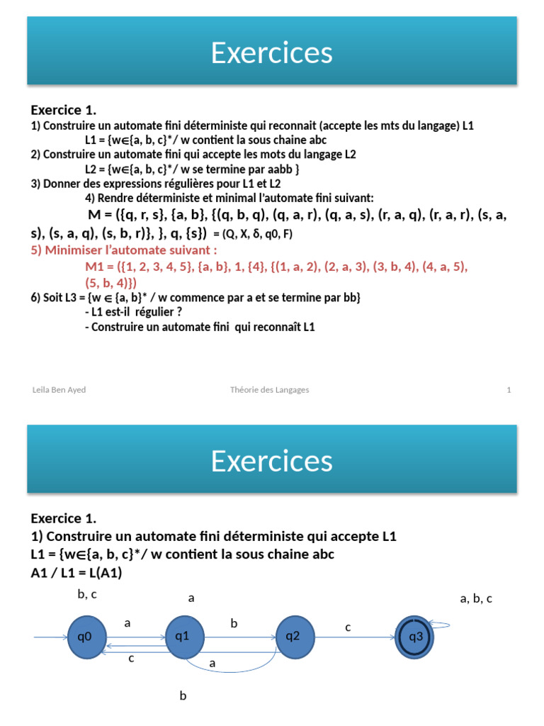 Exercices Corrigés AF | PDF