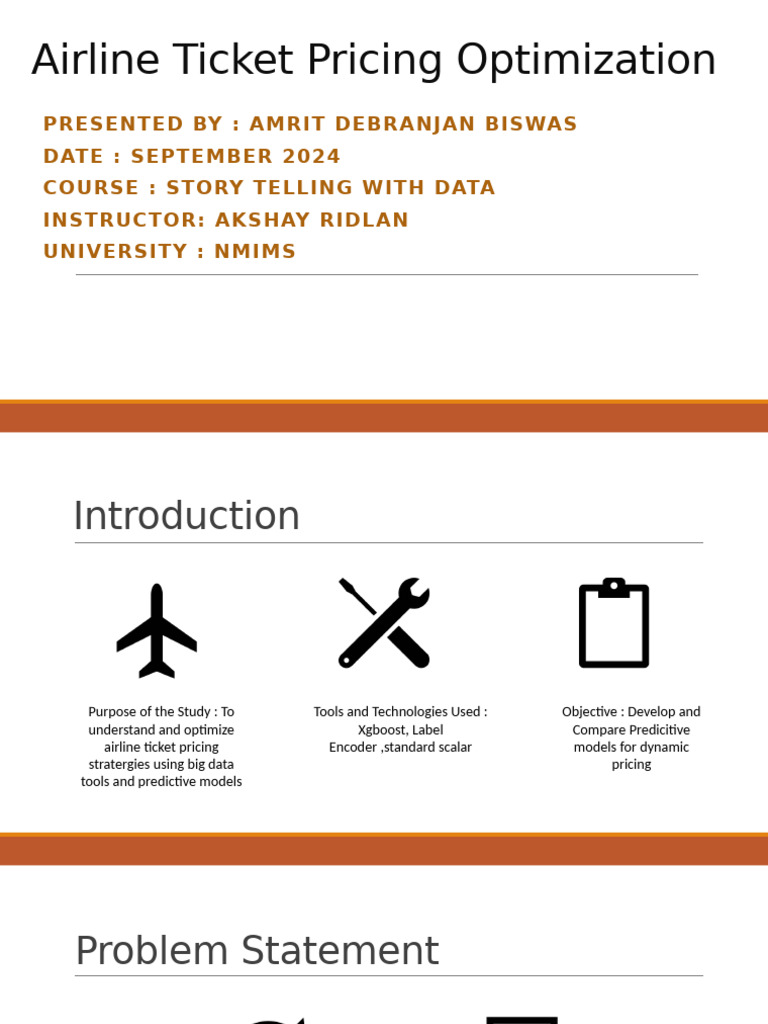 Airline Ticket Pricing Optimization | PDF