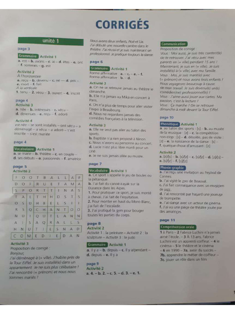 Édito A2 (2016) - Cahier d'activités Corrigés | PDF