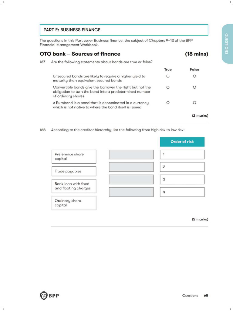 f9 FM BBP Exam Kit 2023 24 | PDF