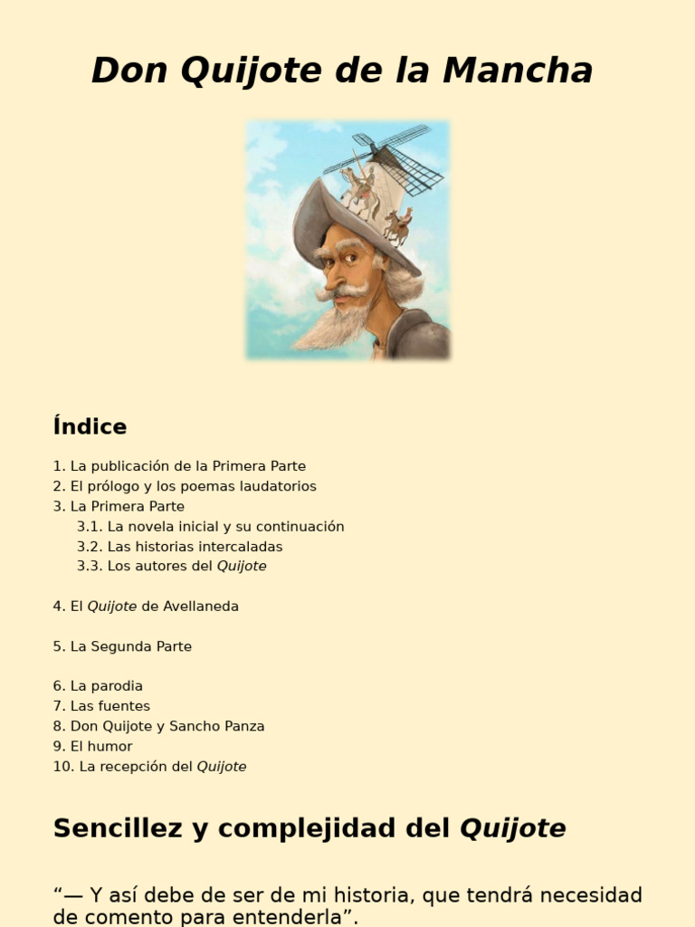 El Quijote 1 | PDF