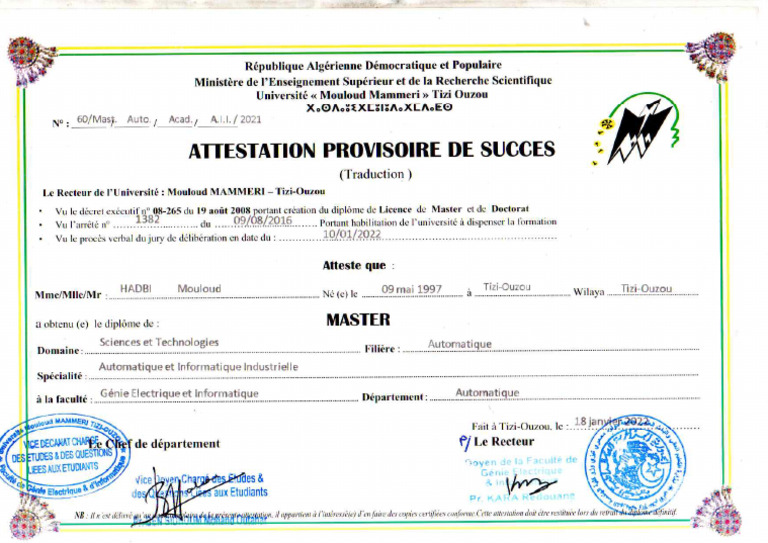 Diplôme Master FR | PDF