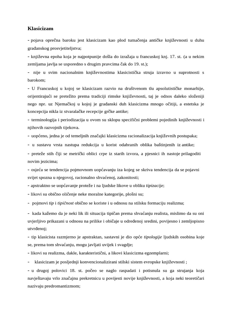 KLASICIZAM | PDF