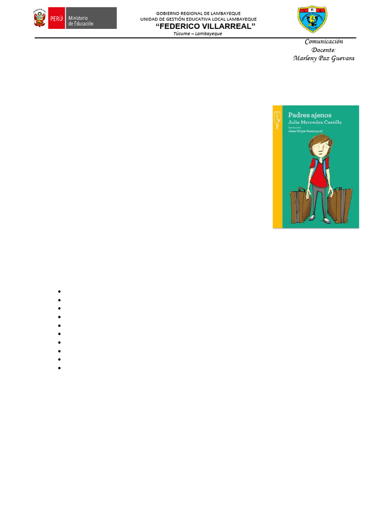 Análisis Literario de La Obra Padres Ajenos de Julia Mercedes Castilla ...