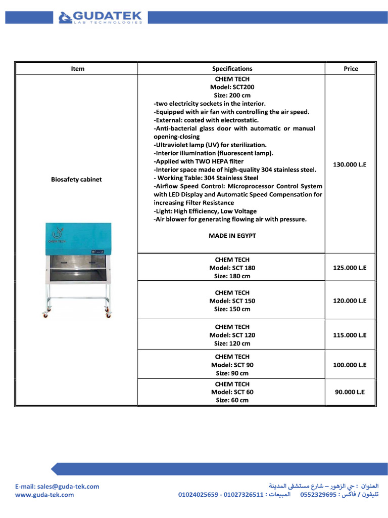 Biosafety Cabinet | PDF