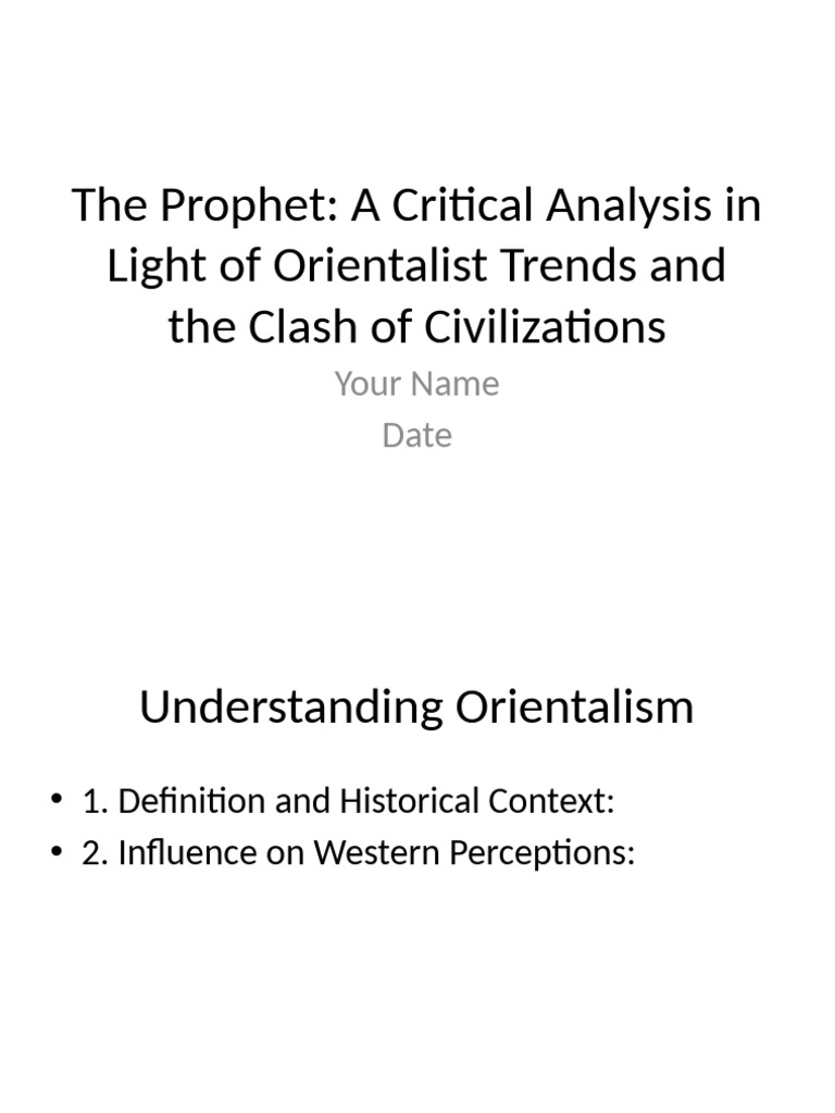 The Prophet Critical Analysis Presentation | PDF