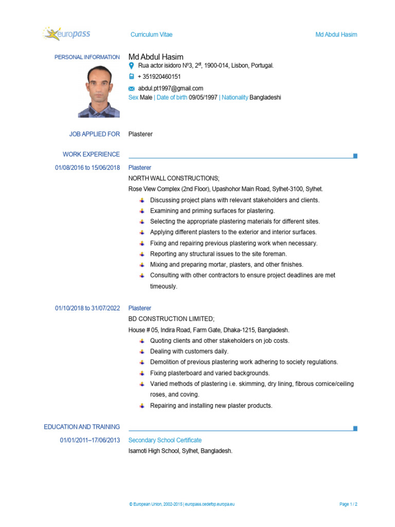 Abdul Hasim CV | PDF