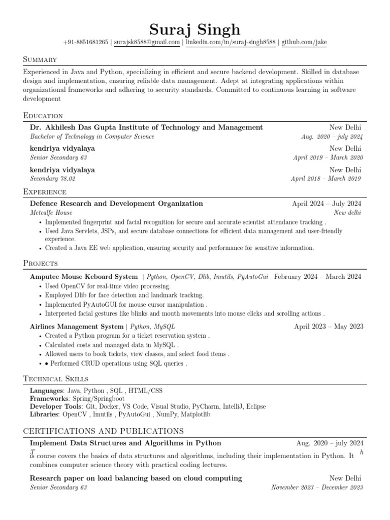 Jake S Resume 3 | PDF