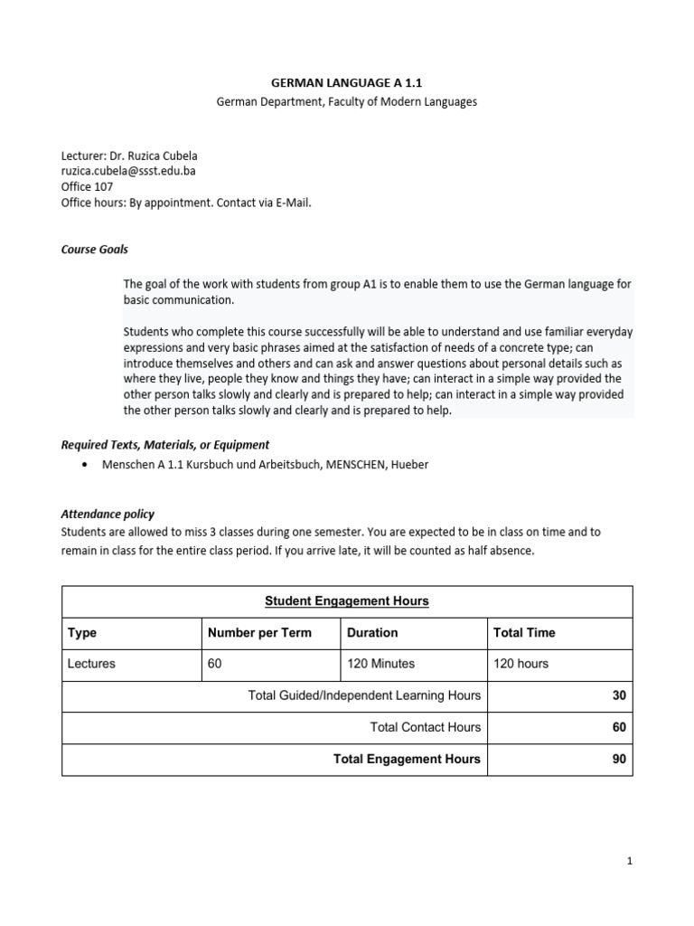 Syllabus A1 1 Ws24 25 Pdf Cognition Human Communication