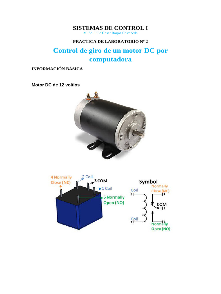 Lab2 Control de Giro de Un Motor DC Por Computadora | PDF