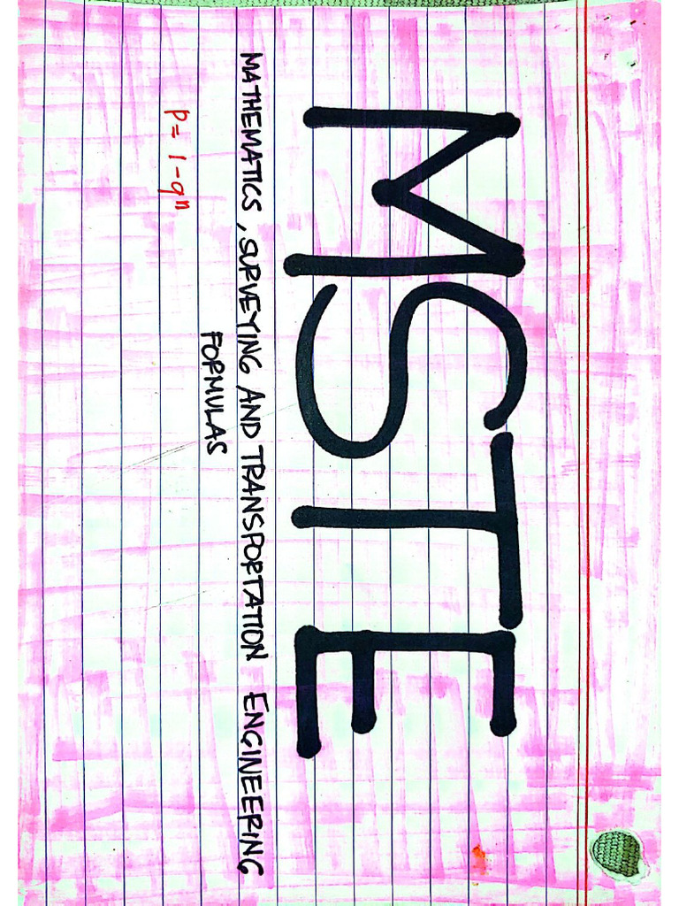 Mste Formulas | PDF