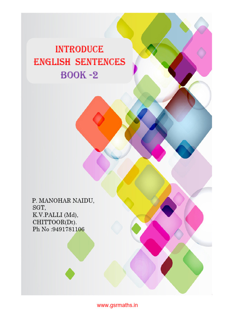 English Sentences Book - 2 | PDF