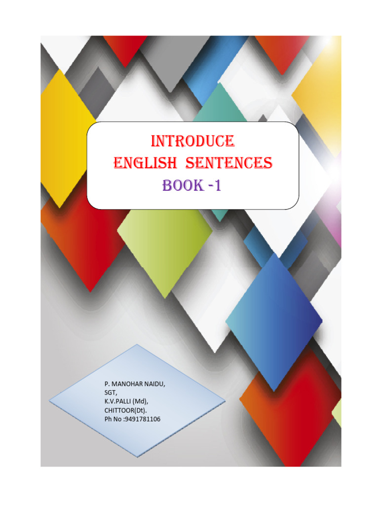 English Sentences Book - 1 | PDF