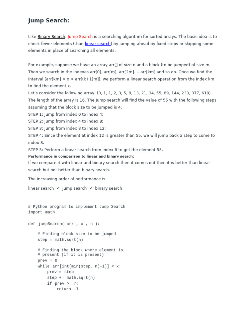 Jump Search | PDF