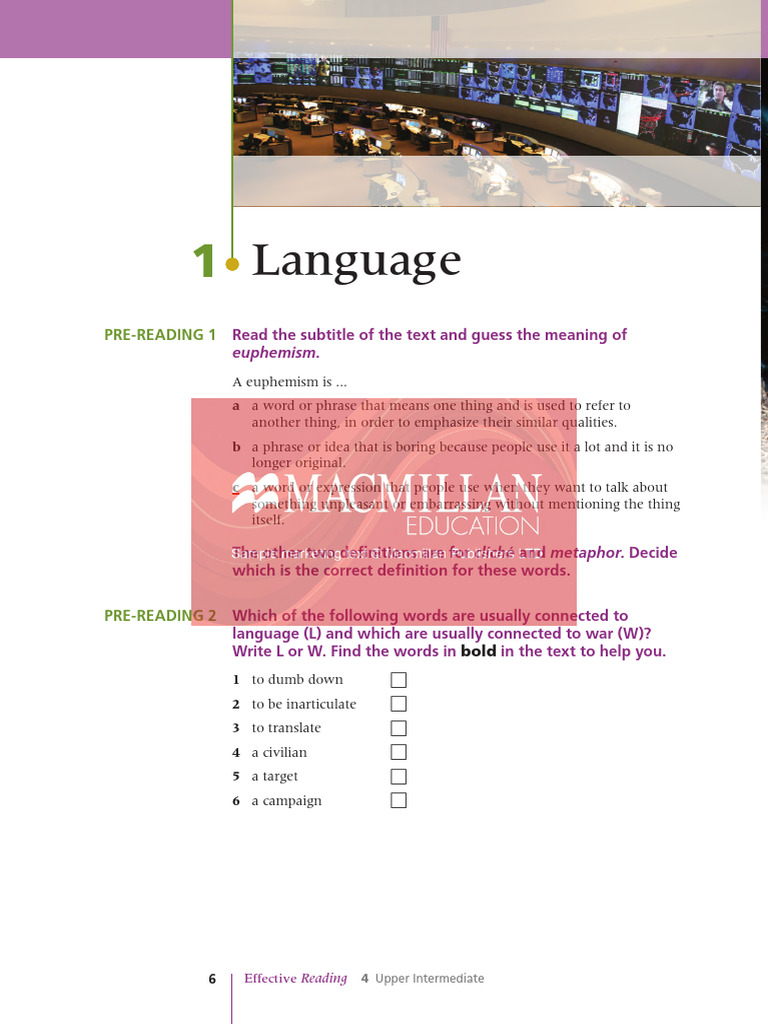 Pre Reading Unit 1 | PDF