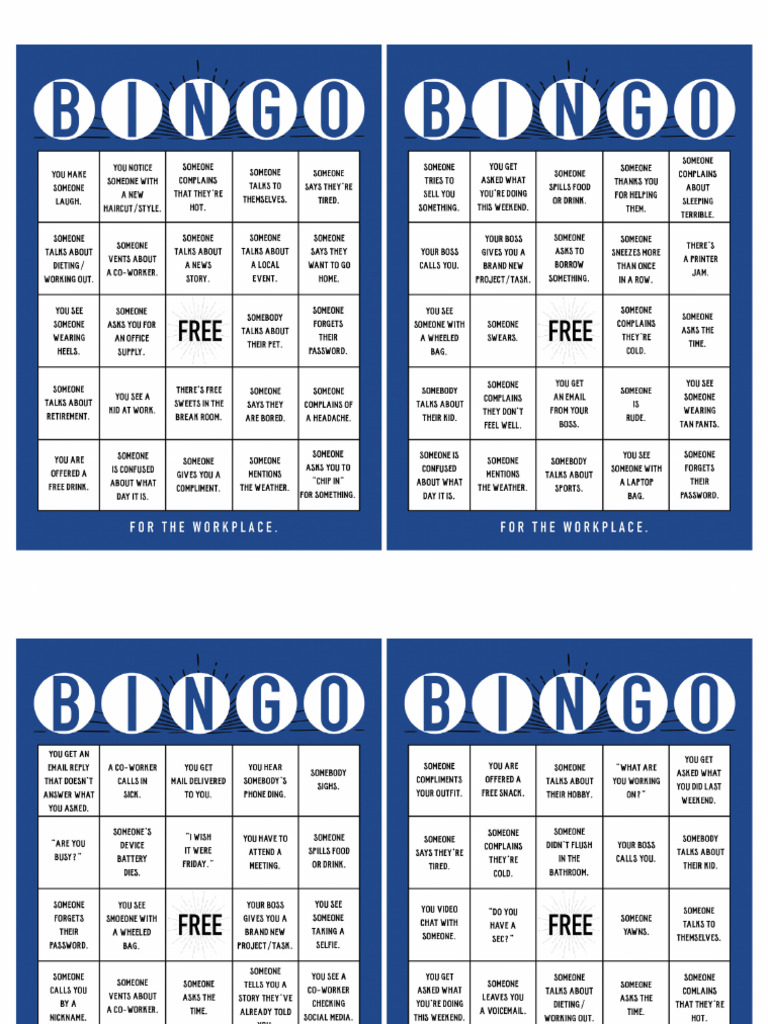 BINGO Cards 5x7 DarkBlue and LightBlue | PDF