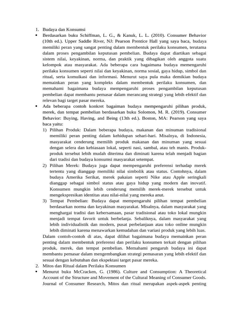 Budaya Dan Konsumsi | PDF